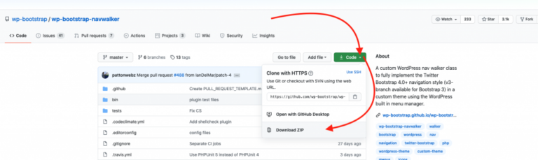 Add WP Bootstrap Navwalker To You WordPress Theme - Dhali