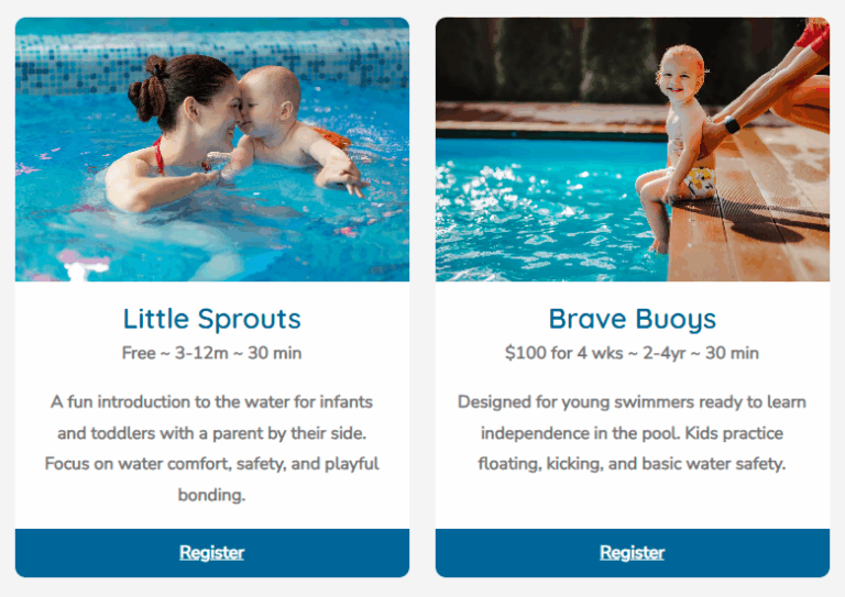 Class Cards Make Finding Swim Classes Easy - Dhali